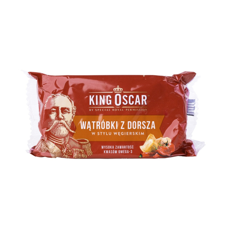 KING OSCAR WĄTRÓBKI Z DORSZA PO WĘGIERSKU 115G